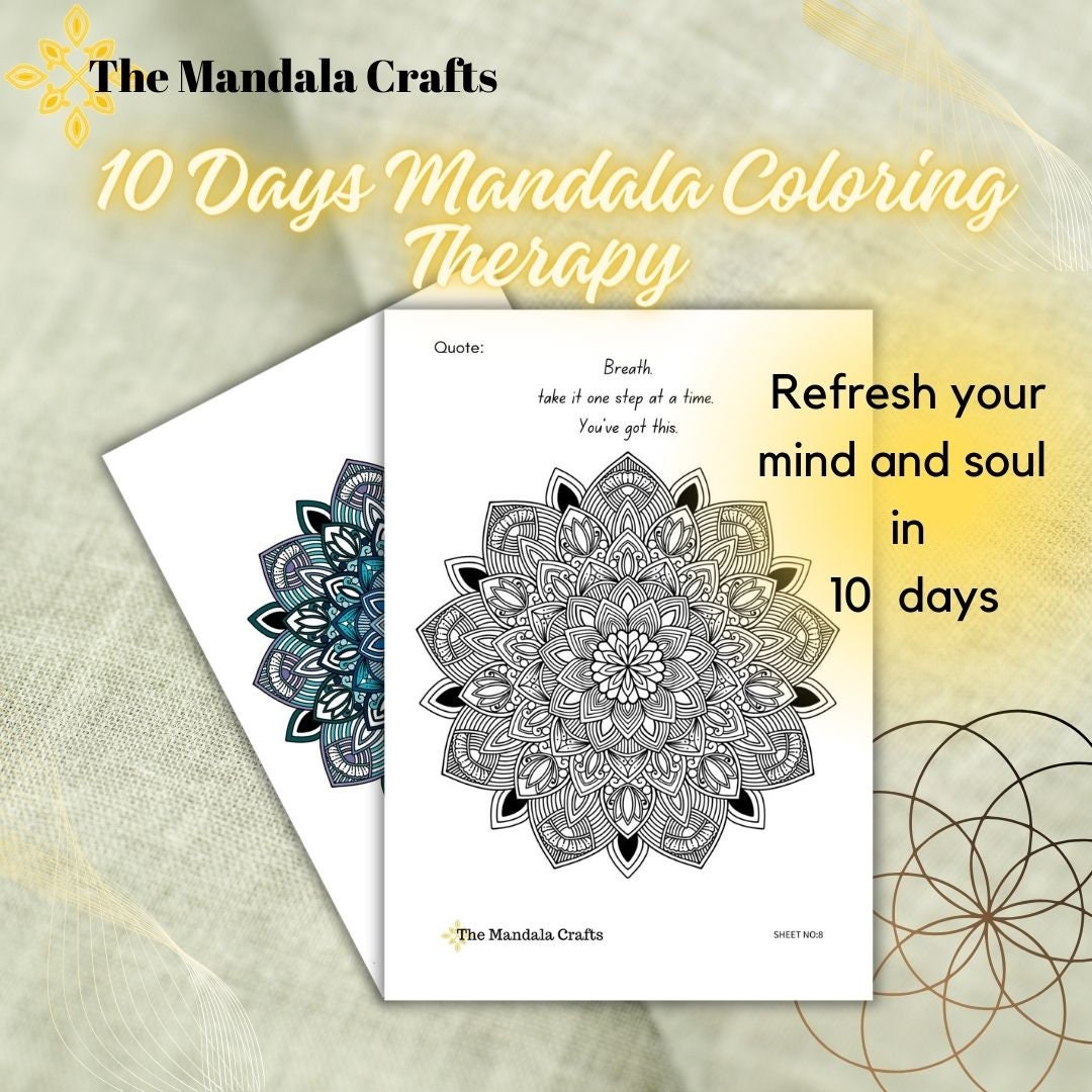 10 Days of Meditative Coloring Stress Relief Patterns Adult - Etsy