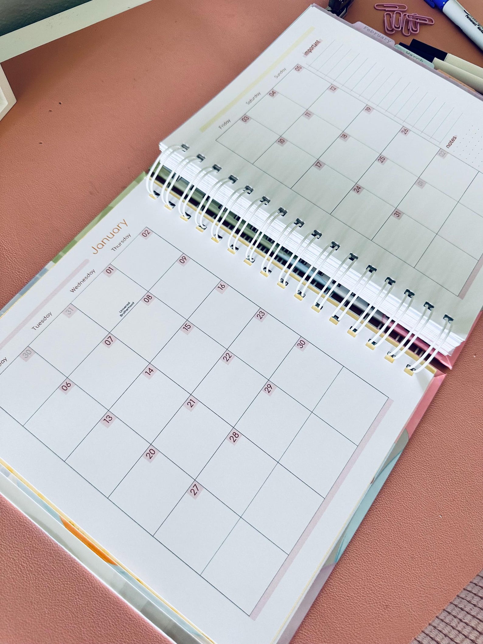 Personalized Yearly Spiral Bound Planner 7"x9" With Monthly Financial ...