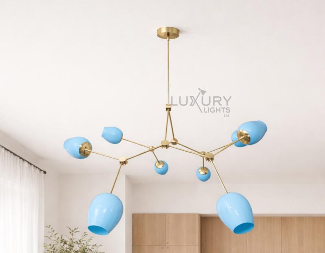 Sputnik Style Modern Italian 1950s Stilnovo Glass Sky Blue Roly-poly ...