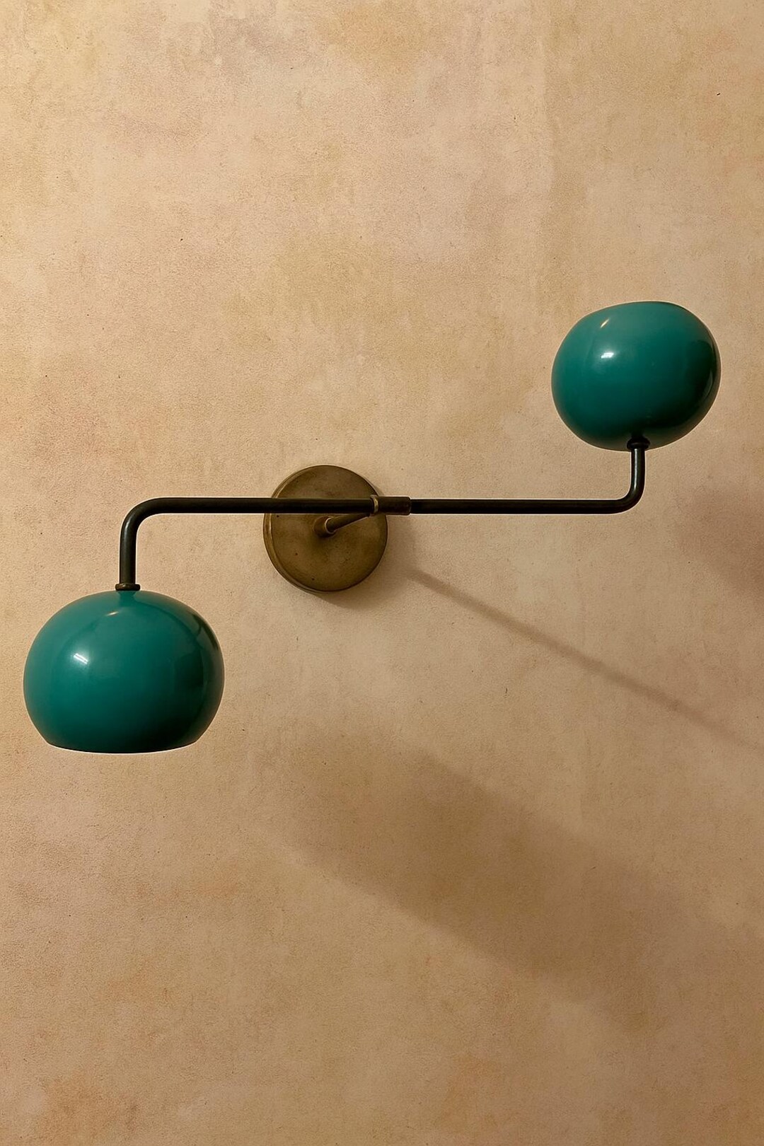 Mid-century Italian Sputnik Wall Lights: Handmade Brass Ball Design - Etsy