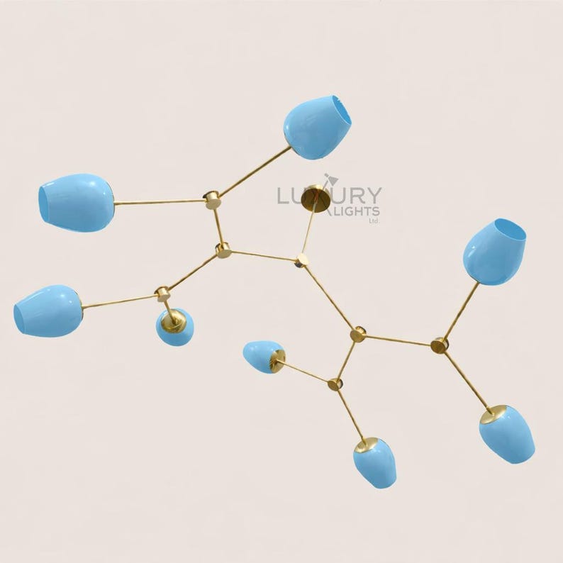 Sputnik Style Modern Italian 1950s Stilnovo Glass Sky Blue Roly-poly ...