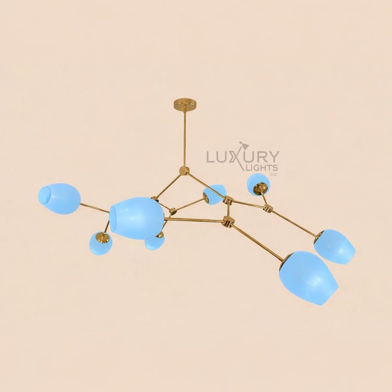 Sputnik Style Modern Italian 1950s Stilnovo Glass Sky Blue Roly-poly ...