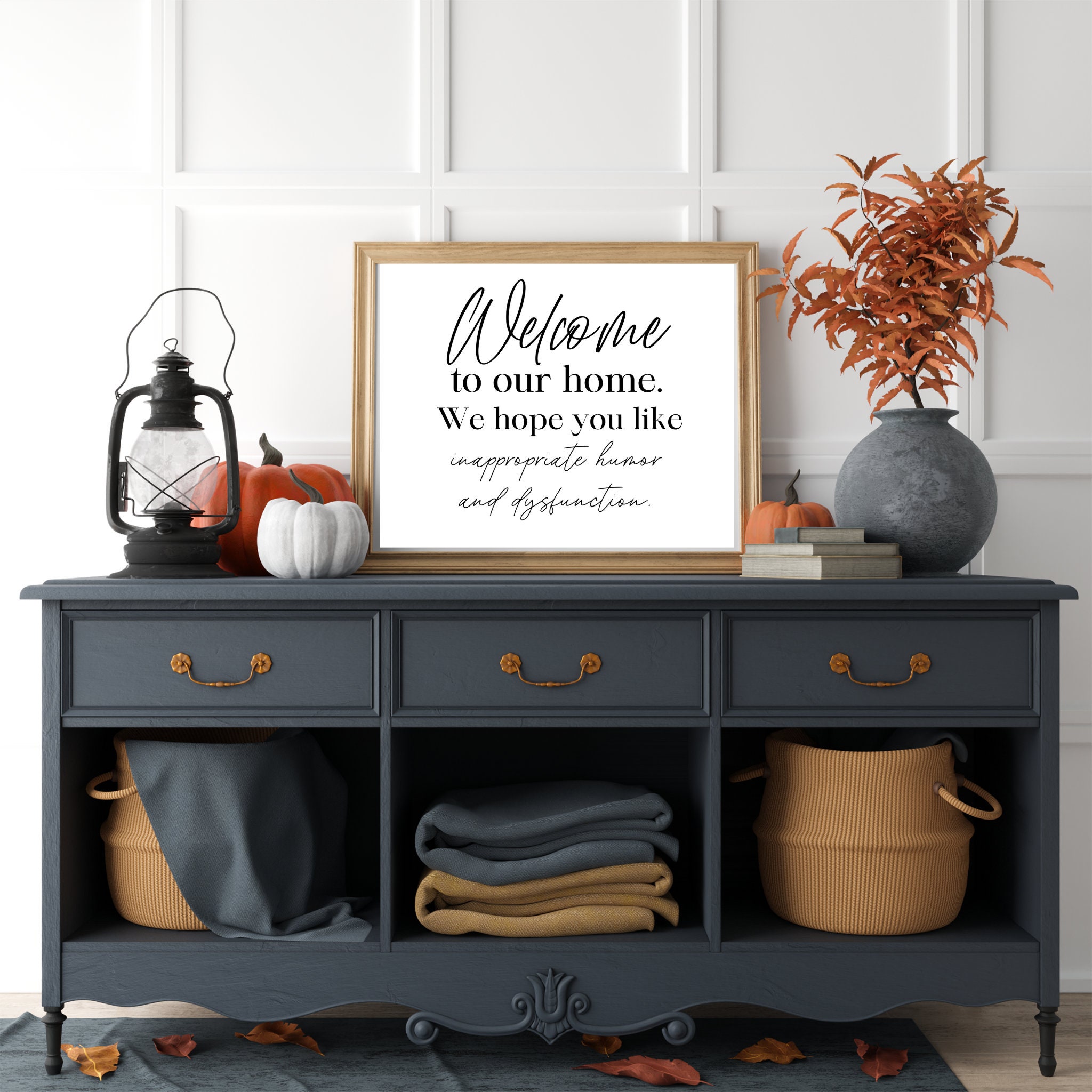 Funny Welcome Print, Printable Welcome Sign, Dysfunction Welcome Sign ...