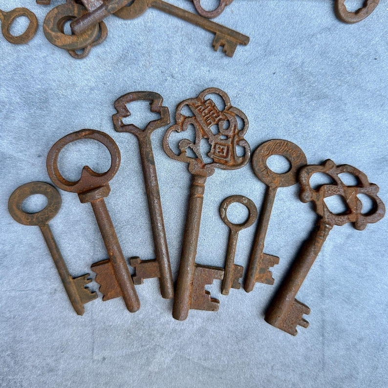 Antique Vintage Style 19th Century Cast Iron Keys Lot of 100 - Etsy