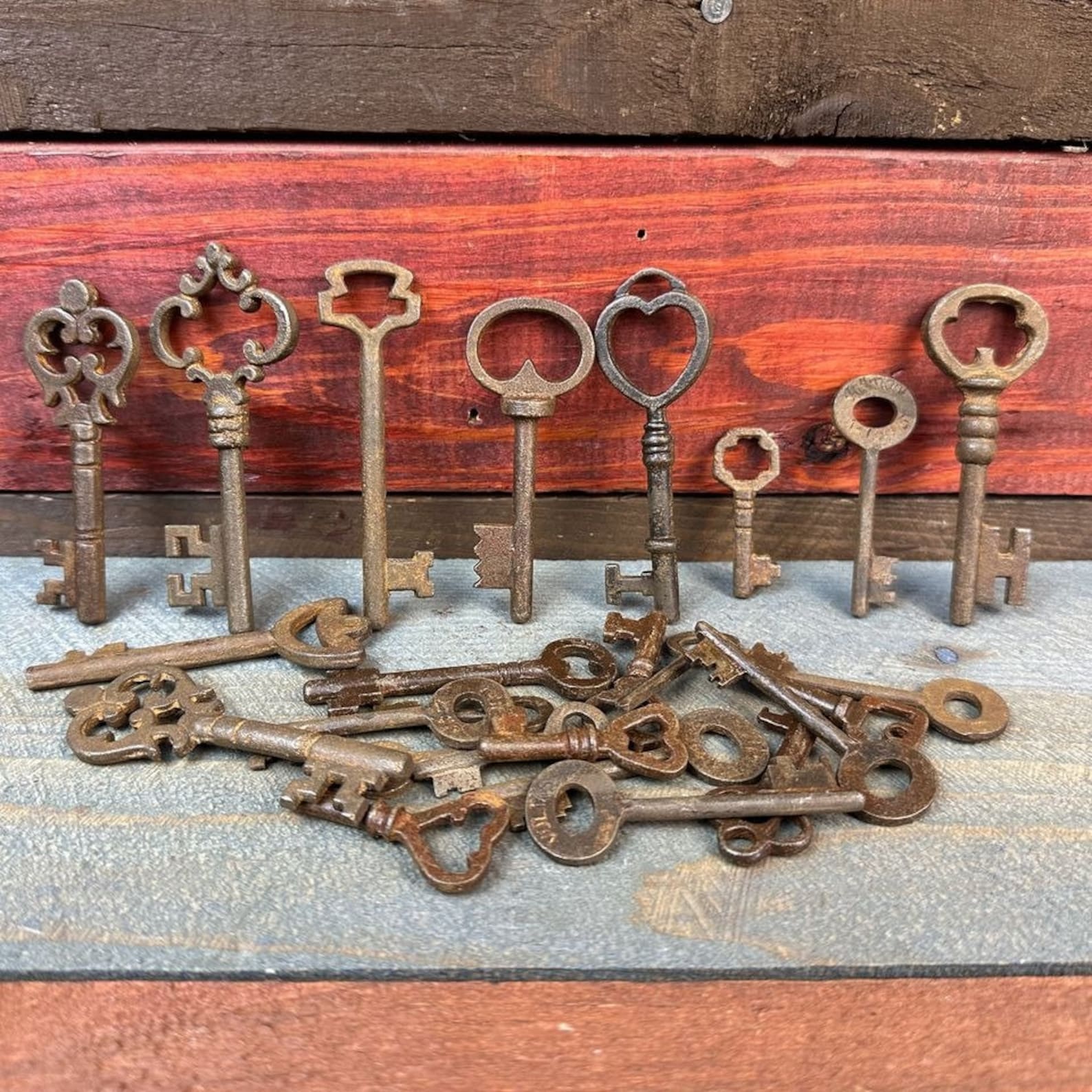 Antique Vintage Style 19th Century Iron Keys Assorted Lot of 25 - Etsy