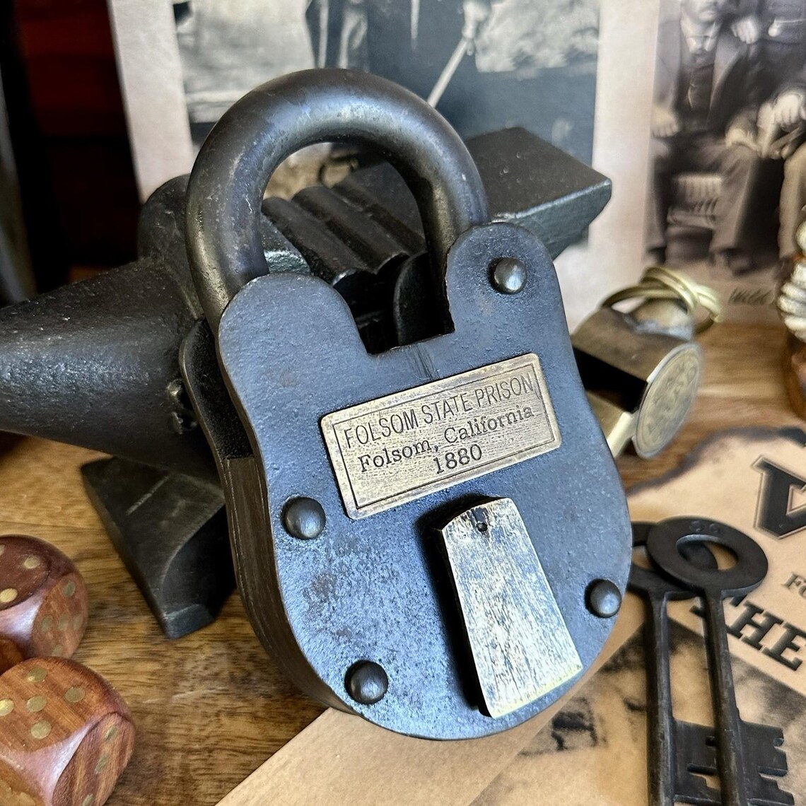 Folsom State Prison 1880 Cast Iron Prison Lock With Keys Antique ...