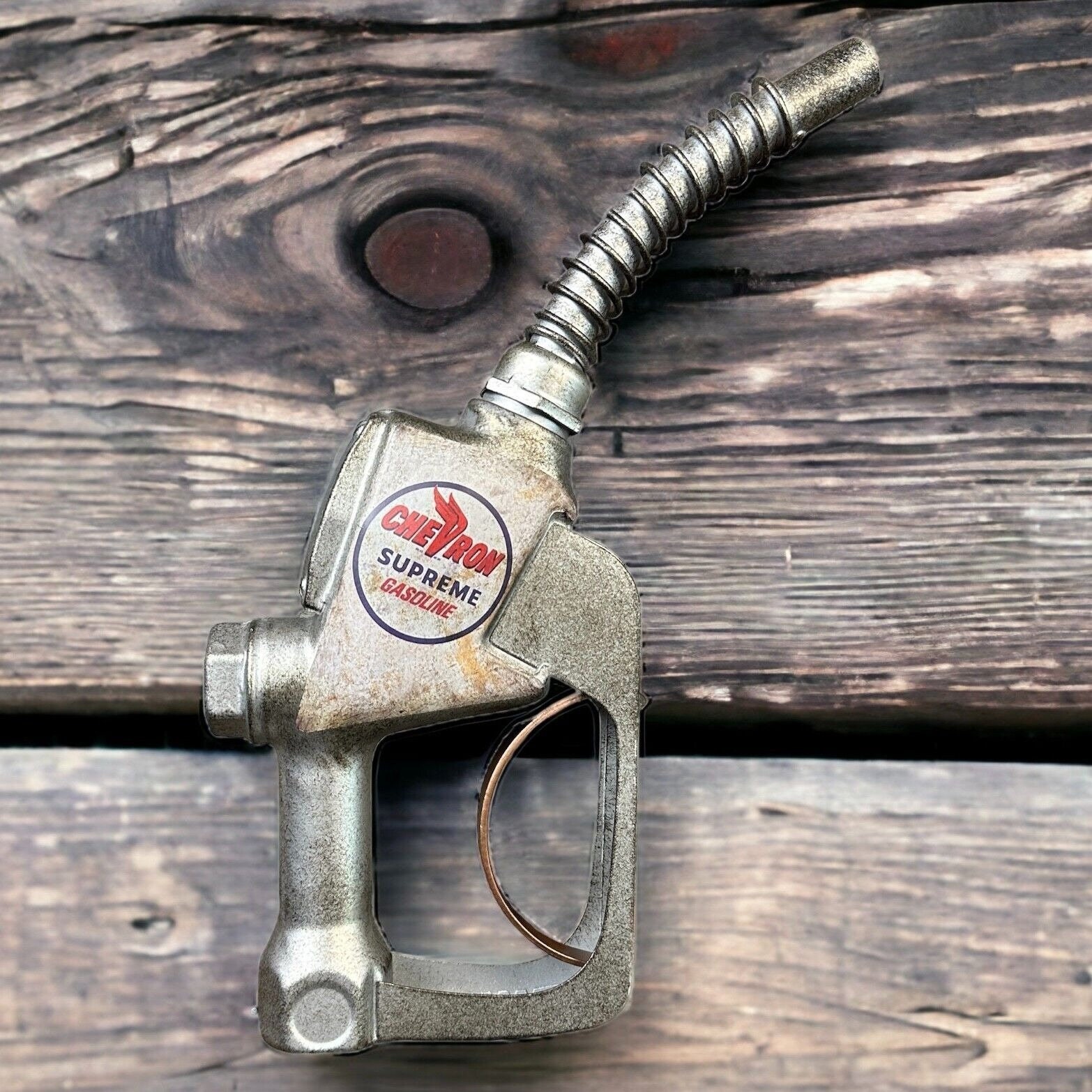 Chevron Supreme Gas Pump Nozzle Wall Decor With Retro Vintage Inspired ...