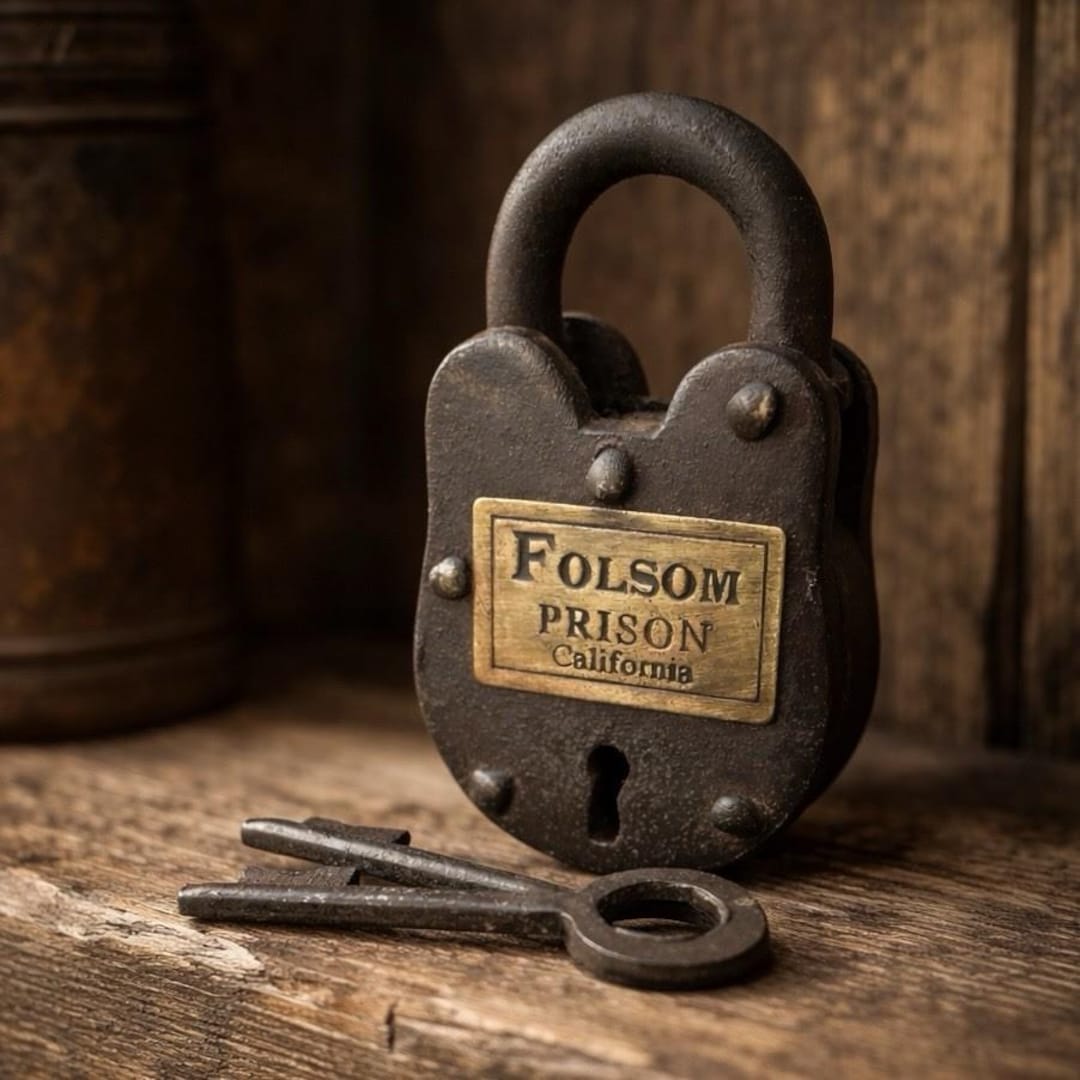 Folsom Prison California Cast Iron Gate Lock With 2 Keys Antique Style ...