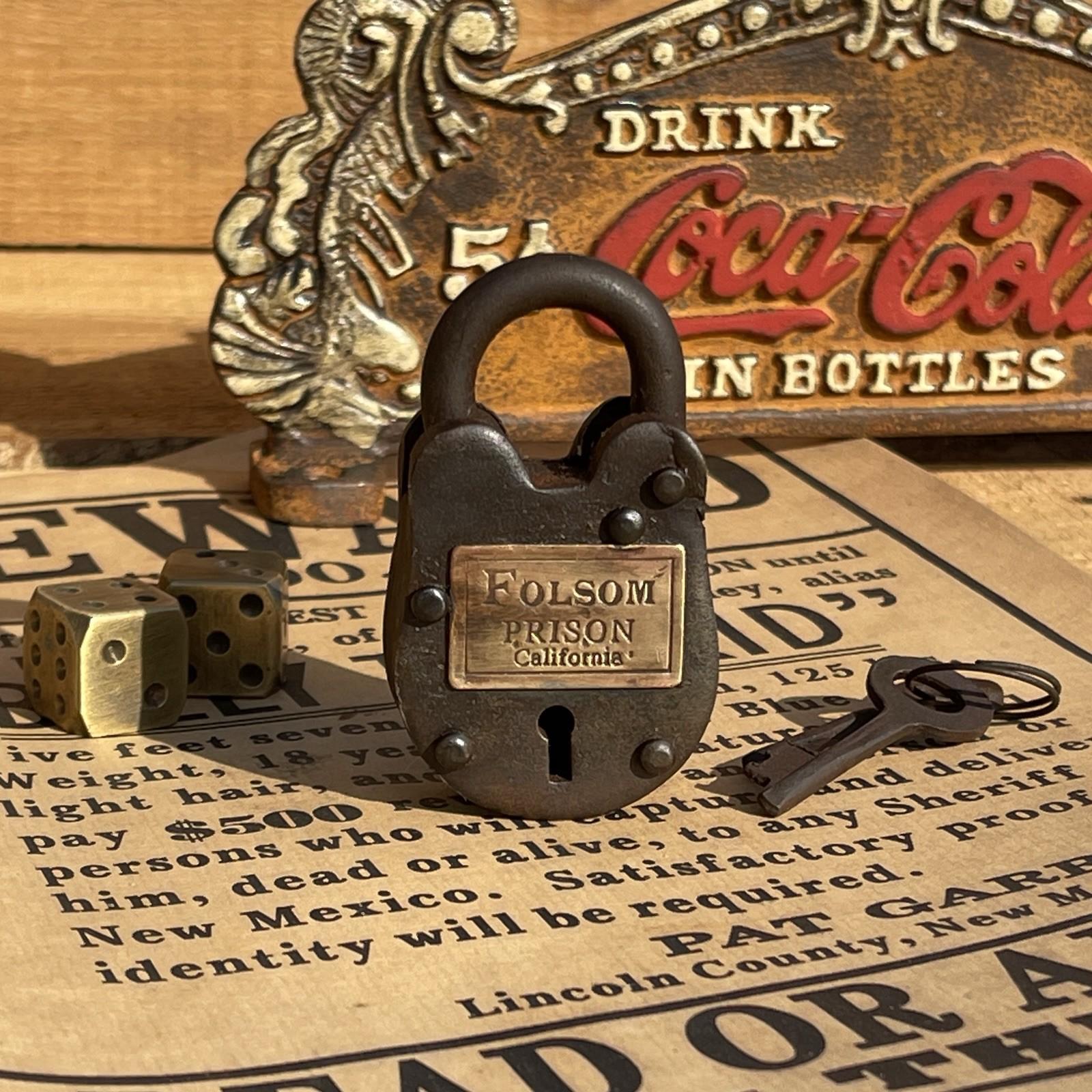 Folsom Prison California Cast Iron Gate Lock With 2 Keys Antique Style ...