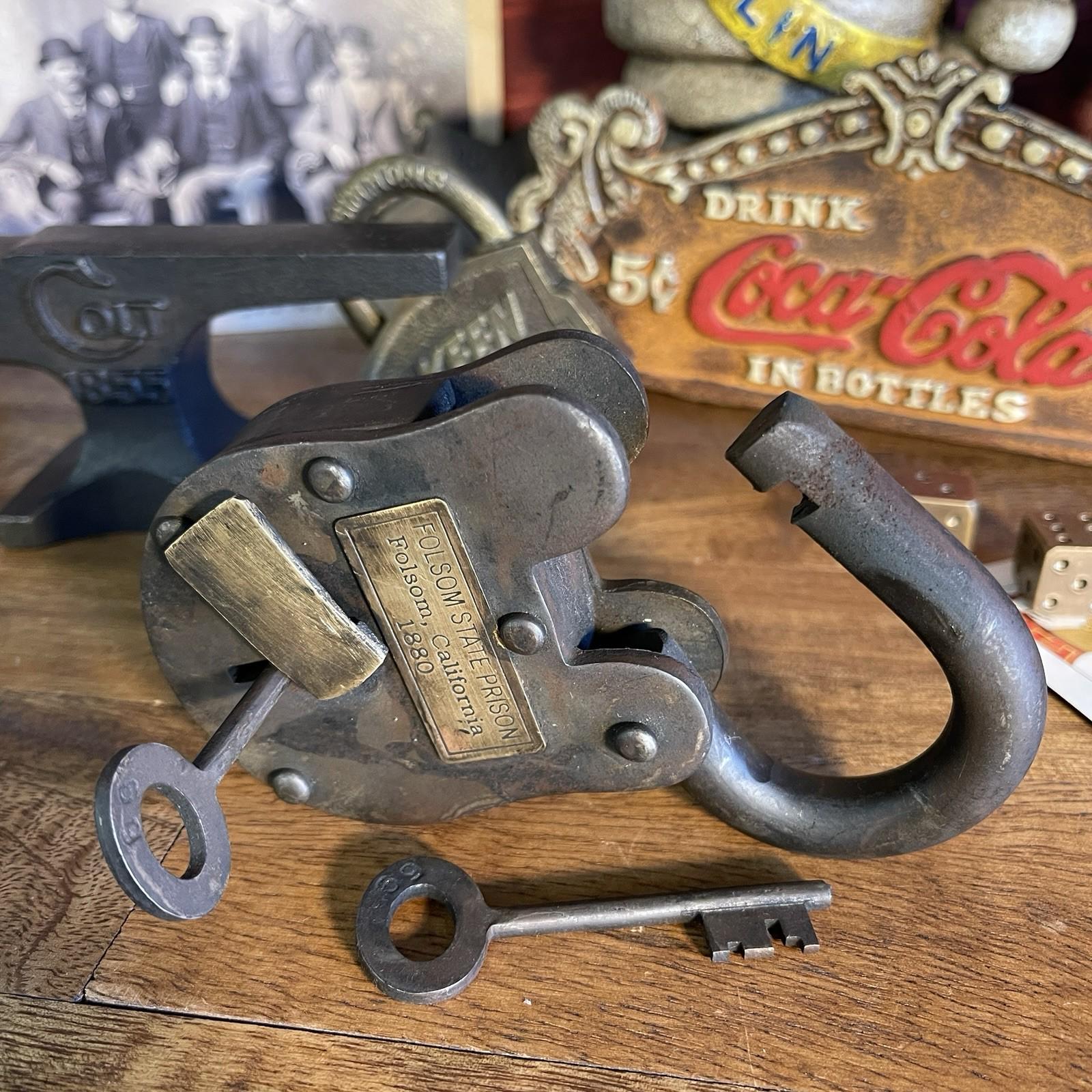Folsom State Prison 1880 Cast Iron Prison Lock With Keys Antique ...
