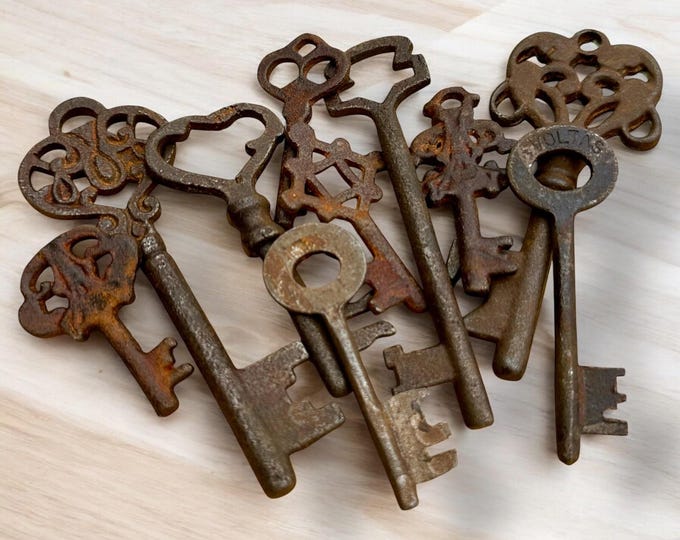 Antique Vintage Style 19th Century Iron Keys Assorted Lot of 25 - Etsy ...