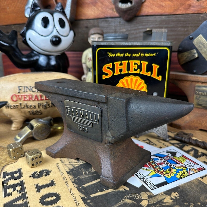 Farmall Cast Iron Anvil With Antique Vintage Finish and Stamped Maker's ...