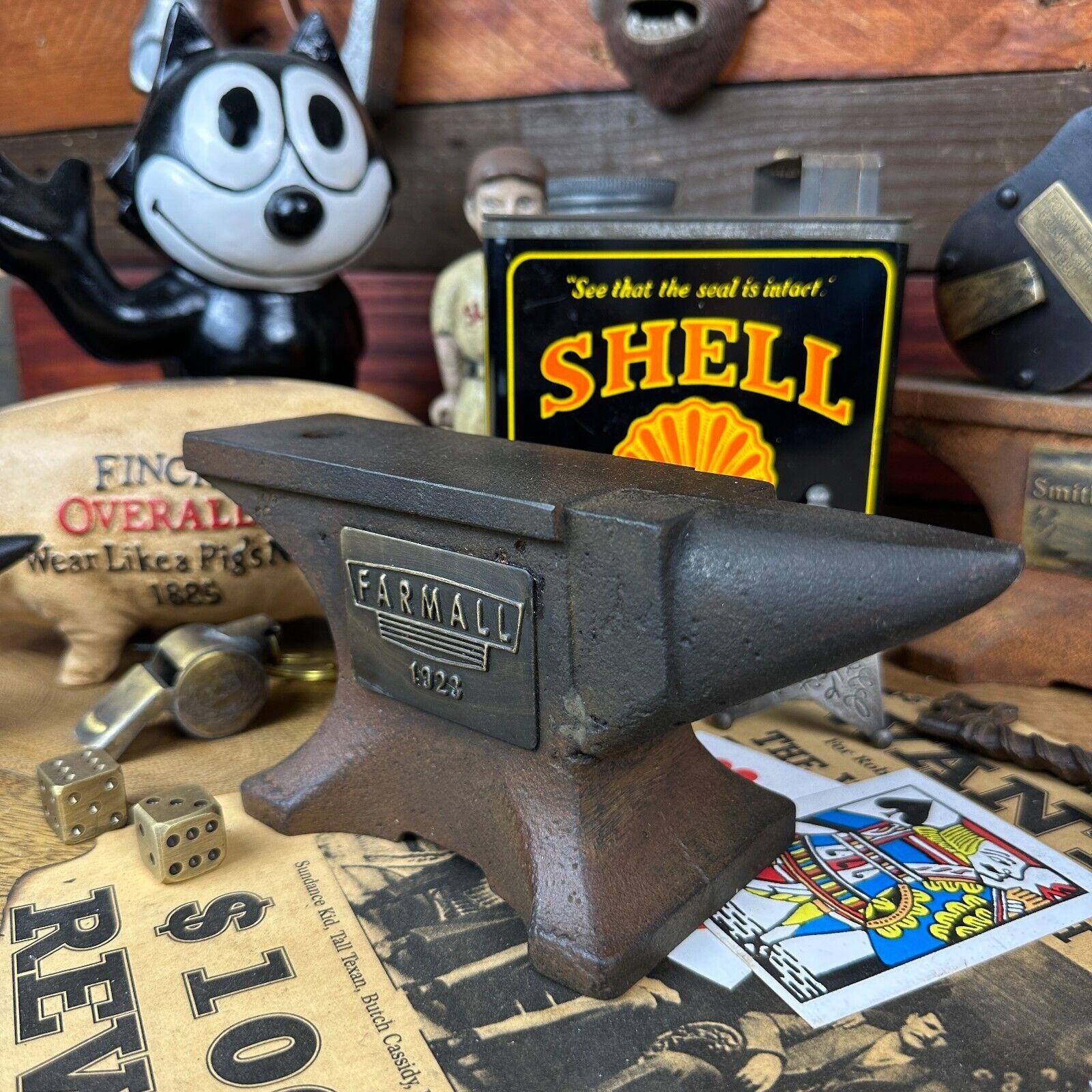 Farmall Cast Iron Anvil With Antique Vintage Finish and Stamped Maker's ...