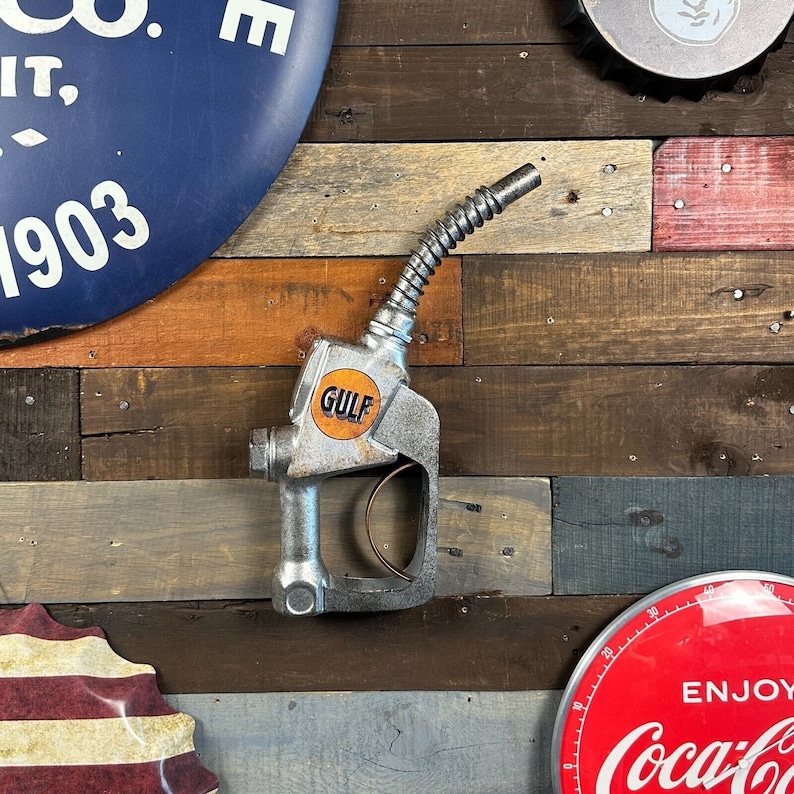Gulf Oil Gas Pump Nozzle Wall Decor With Vintage Inspired Design - Etsy