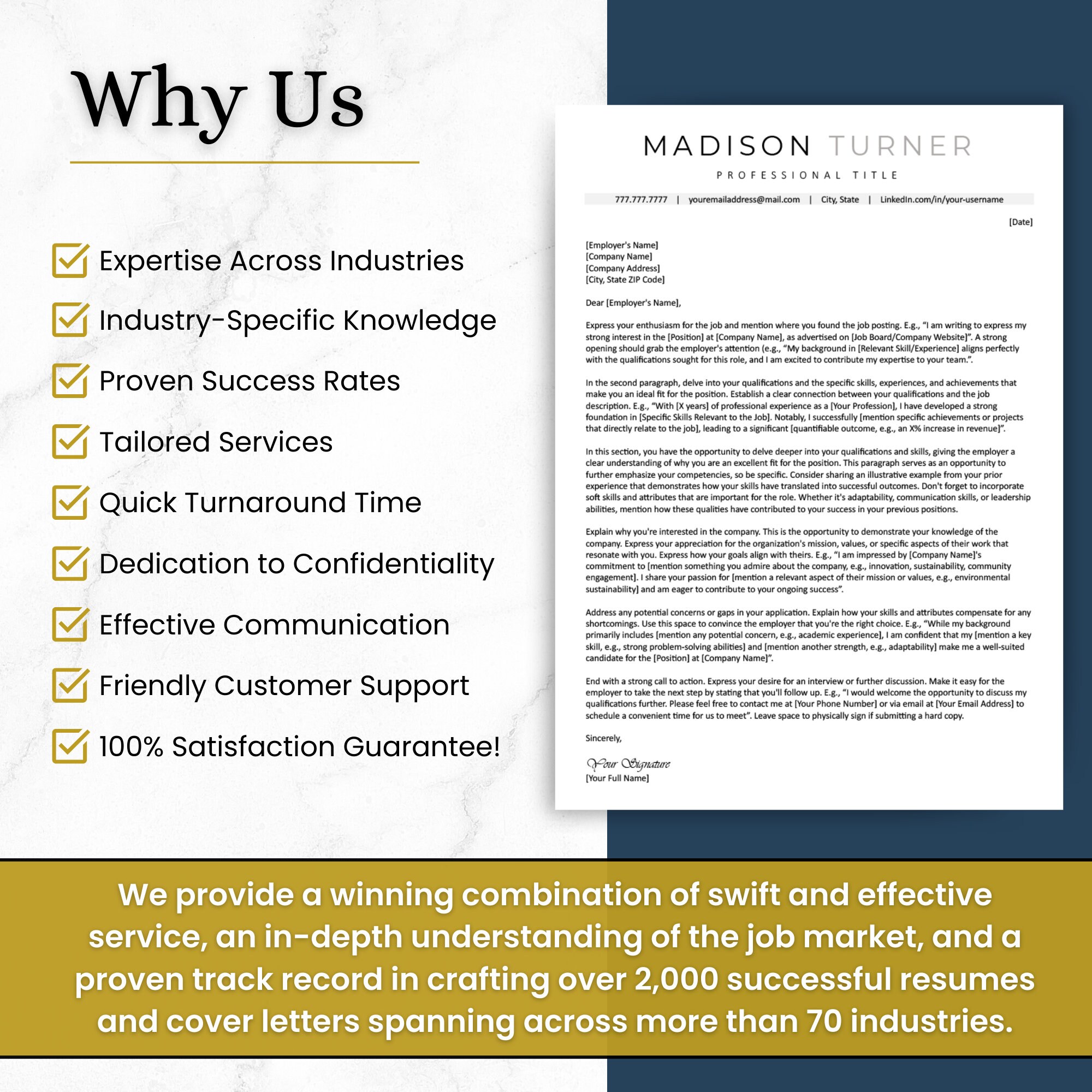 Professional Cover Letter Writing Service Custom Cover Letter for ...