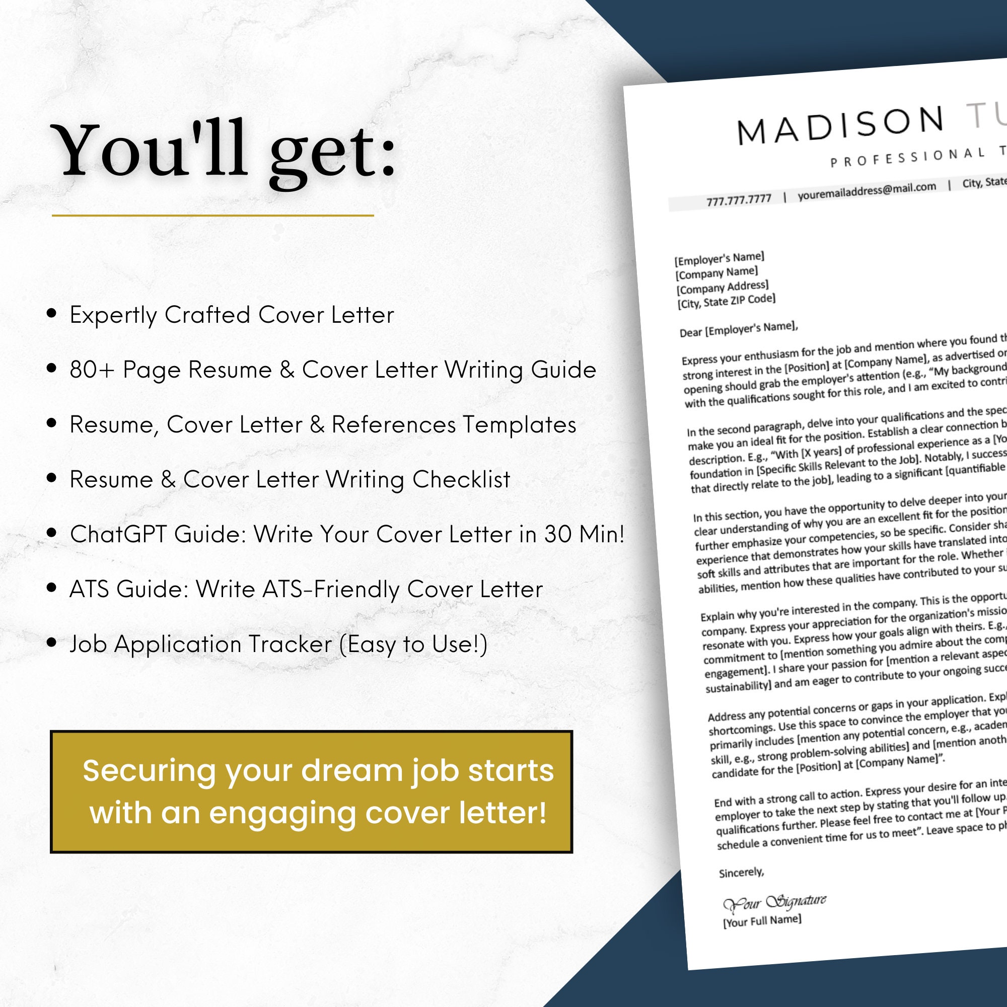 Professional Cover Letter Writing Service Custom Cover Letter for ...