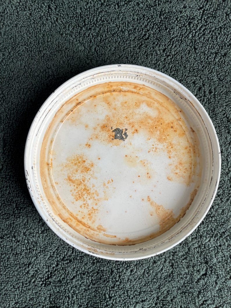 Hazel Atlas WW2 Era Coffee Container W/white Lid. 3 Diamond Panels. 1 ...