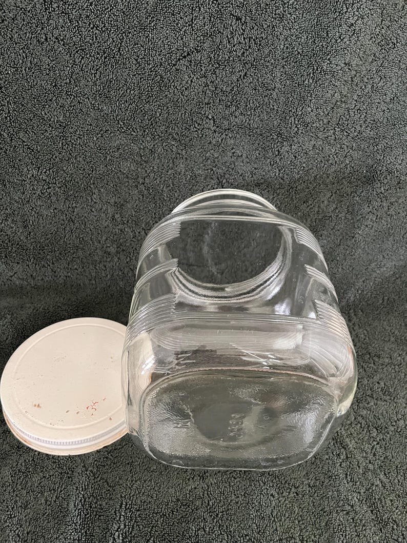 Hazel Atlas WW2 Era Coffee Container W/white Lid. 3 Diamond Panels. 1 ...