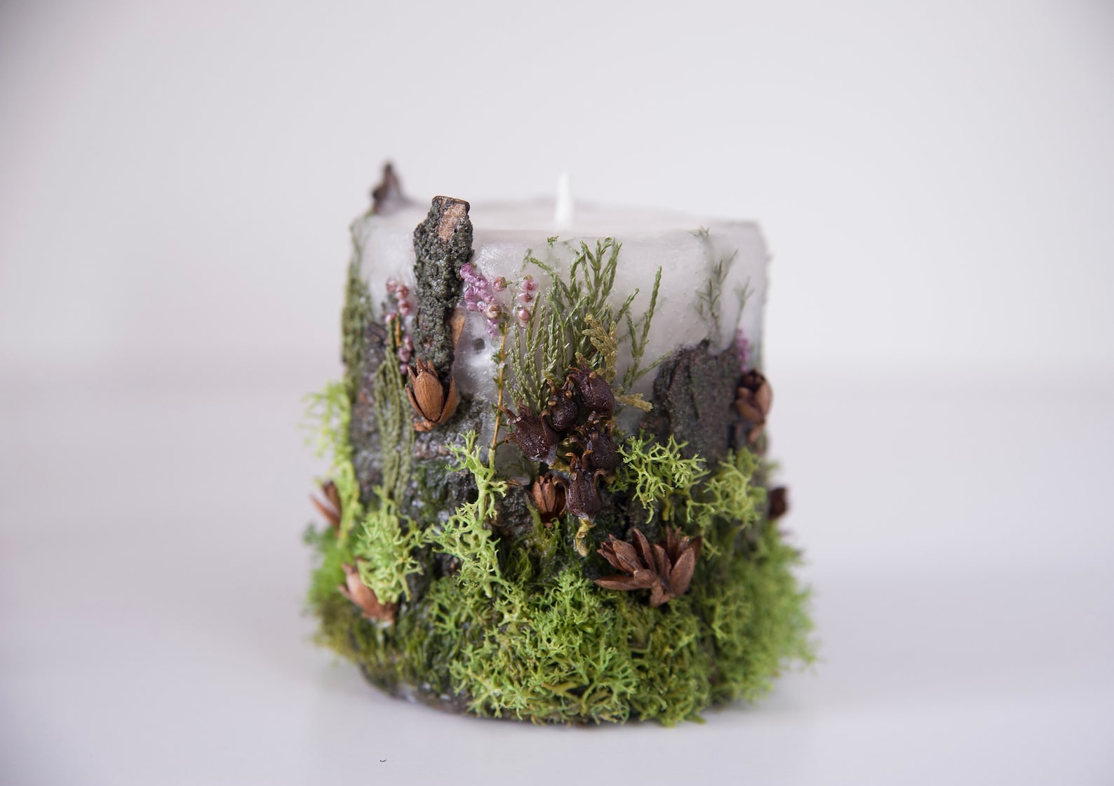 Forest Candle With Stabilized Moss Wood Scented Candle Enchanted Forest ...