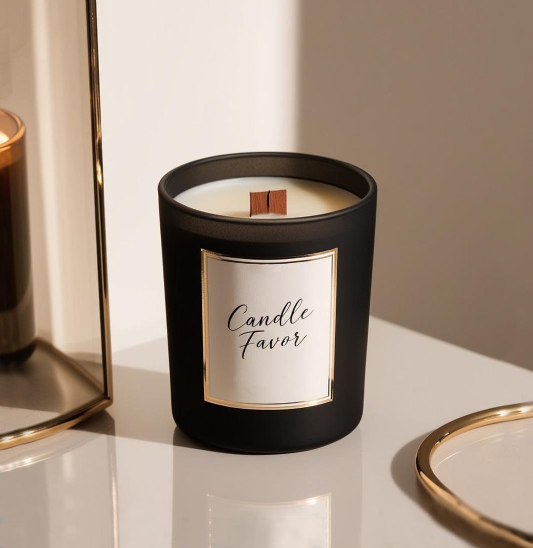 Personalized Soy Candle 8oz Custom Text Favor, 50 Hour Burn - Etsy