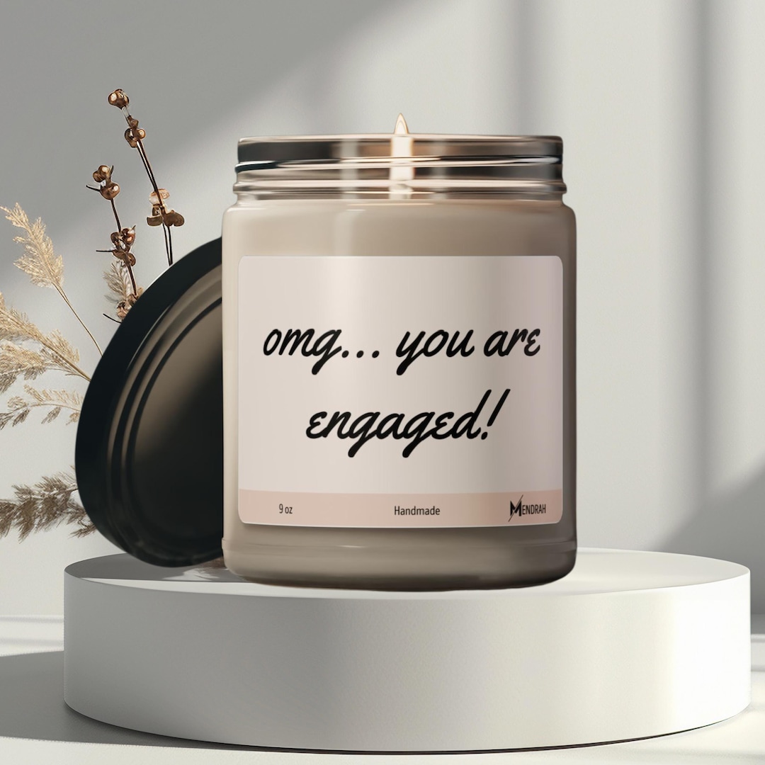 Omg You Re Engaged Funny Bridesmaid Proposal Wedding Candle Gift for ...