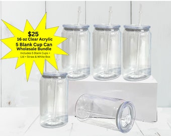 Wholesale Bulk 16oz Plastic Acrylic Blank 16oz Plastic Can Beer Can ...