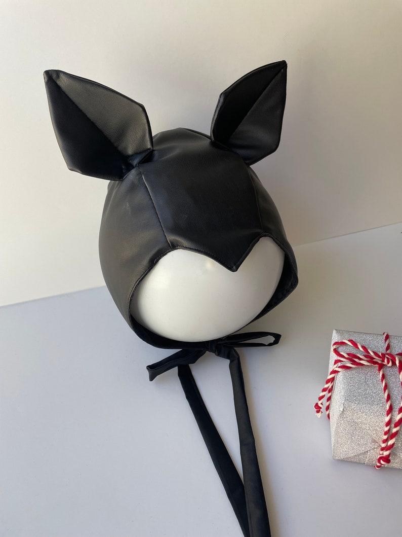 Leather Bat Bonnet: Retro Adult Headpiece - Etsy
