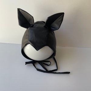 Leather Bat Bonnet: Retro Adult Headpiece - Etsy