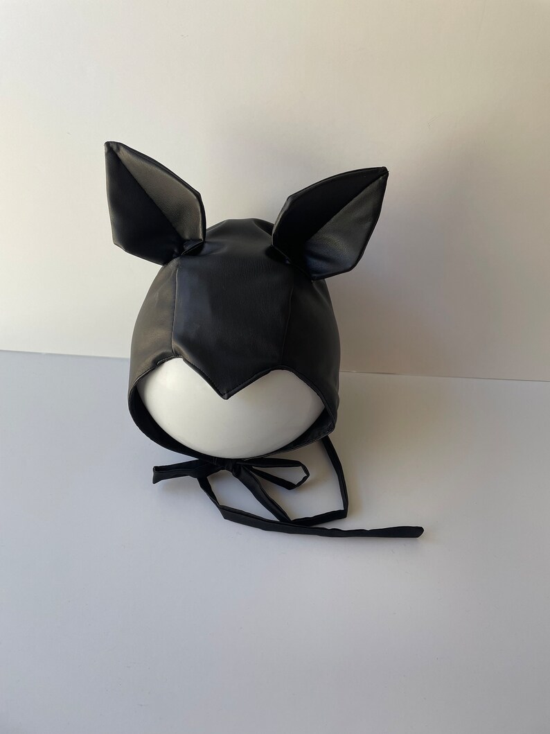 Leather Bat Bonnet: Retro Adult Headpiece - Etsy
