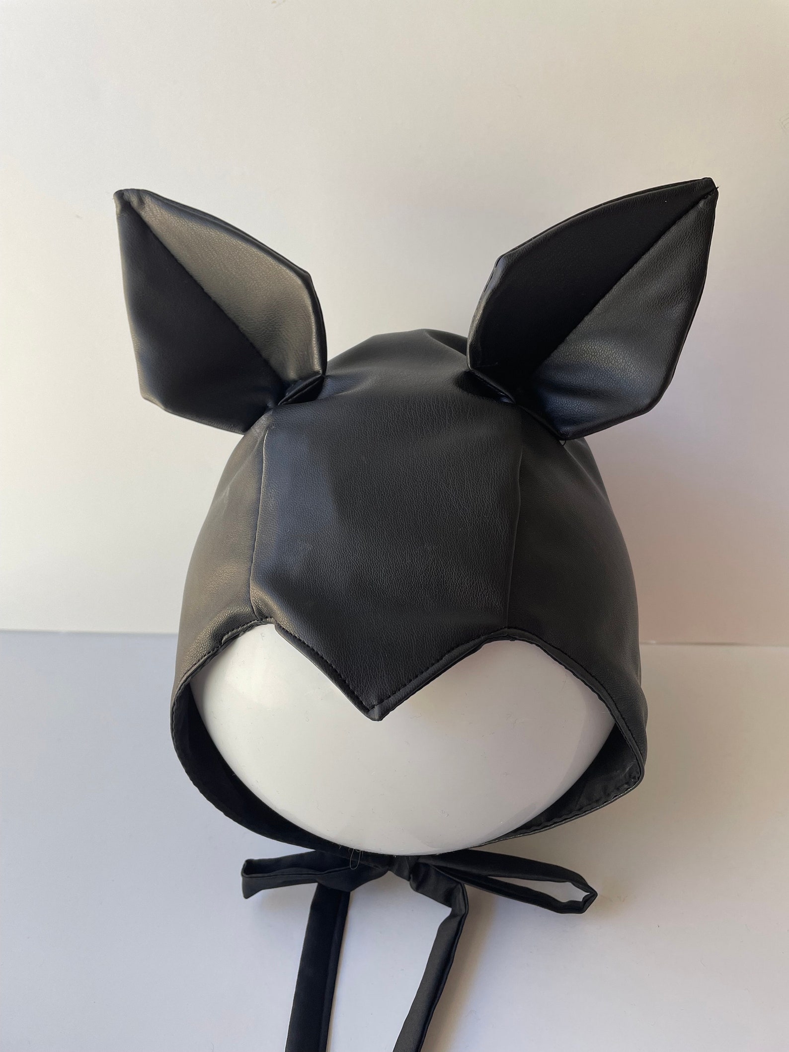 Leather Bat Bonnet: Retro Adult Headpiece - Etsy