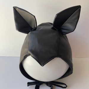 Leather Bat Bonnet: Retro Adult Headpiece - Etsy
