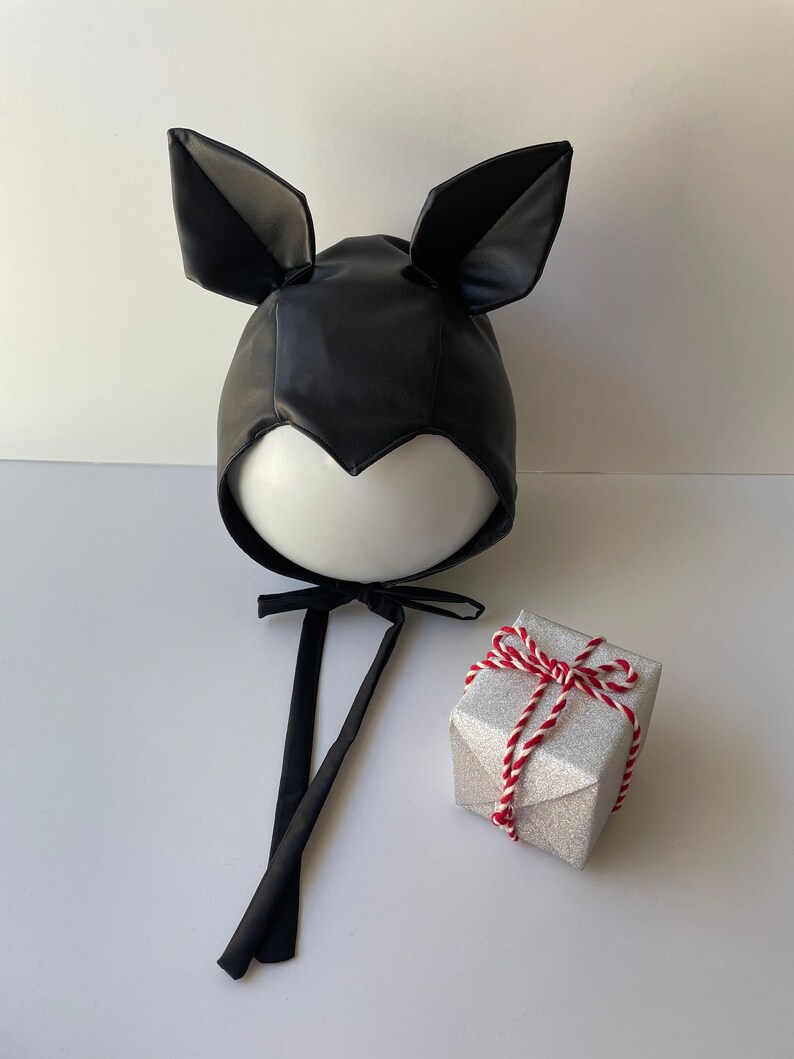 Leather Bat Bonnet: Retro Adult Headpiece - Etsy