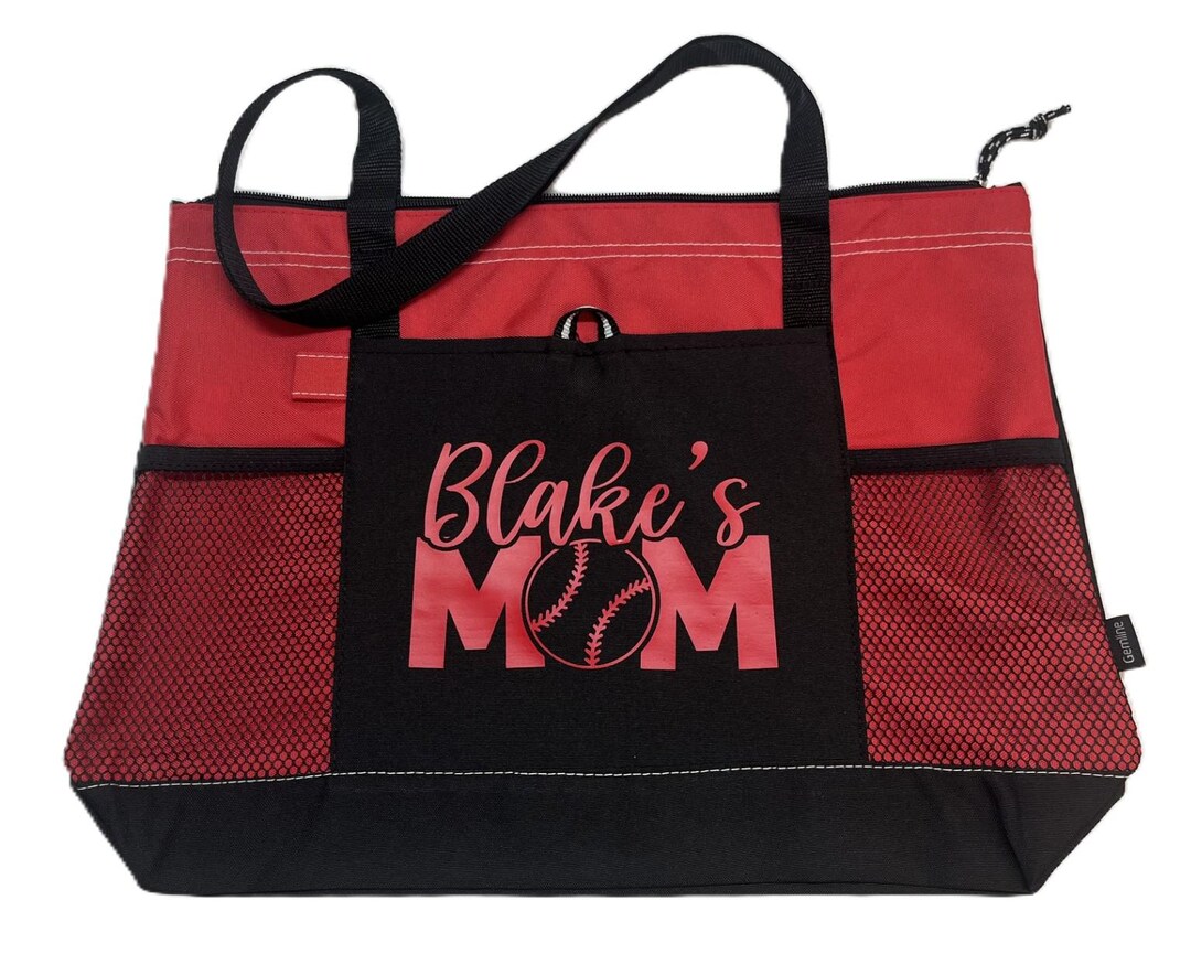 Personalized Baseball Mom Tote Personalized Name Bag for Baseball ...