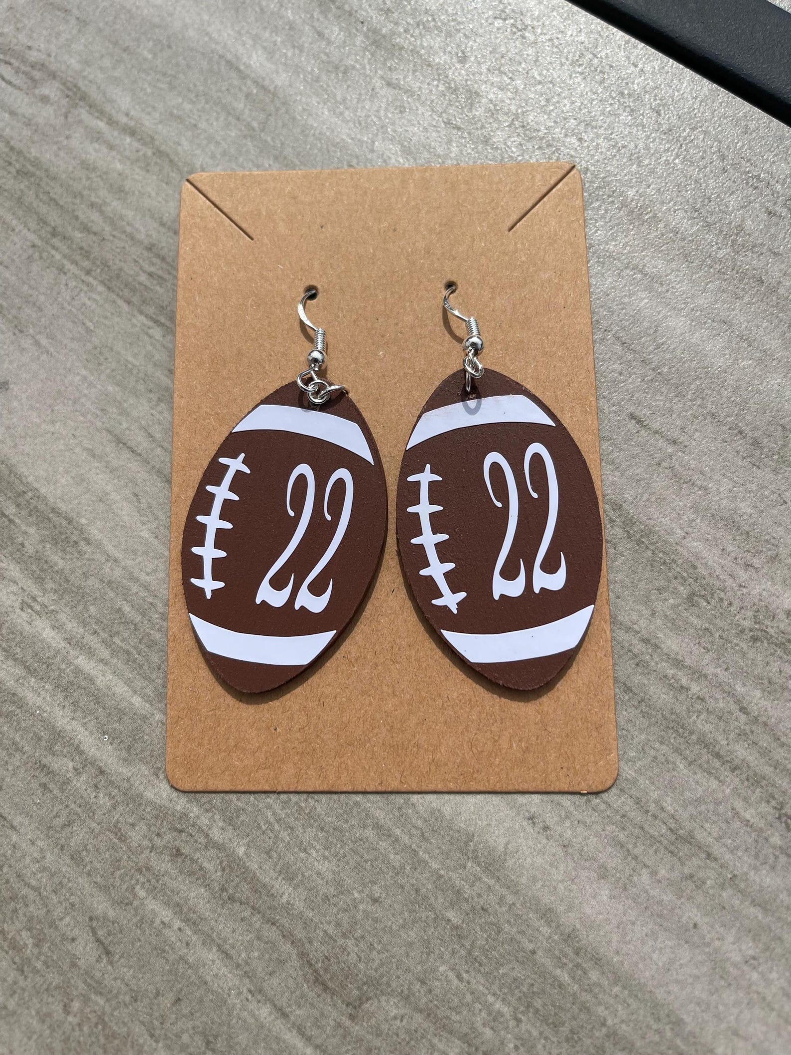 Football Personalized Number Earrings, Player Number Earrings, Football ...