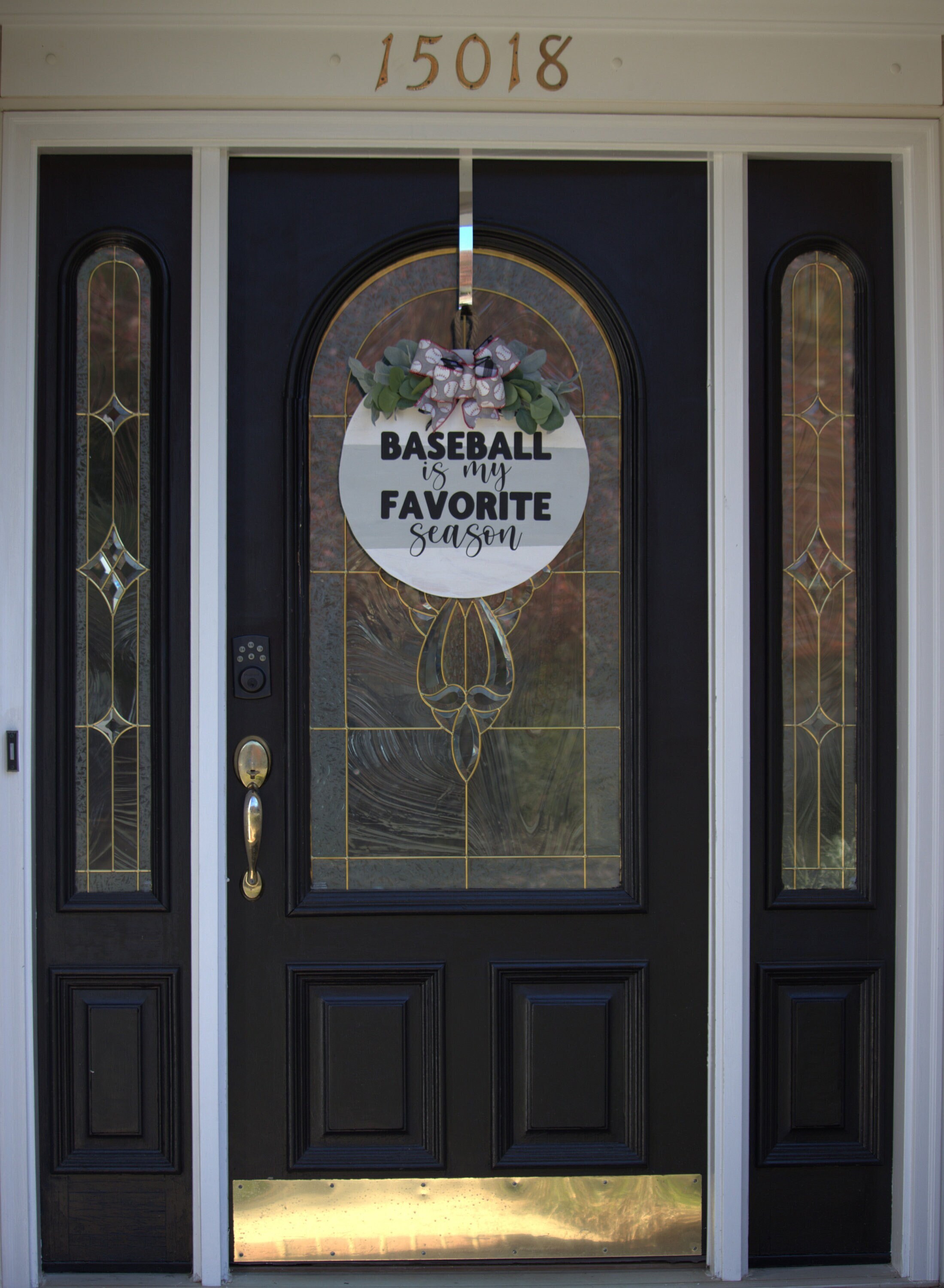 Baseball Front Door Sign, Baseball is My Favorite Season, Baseball ...