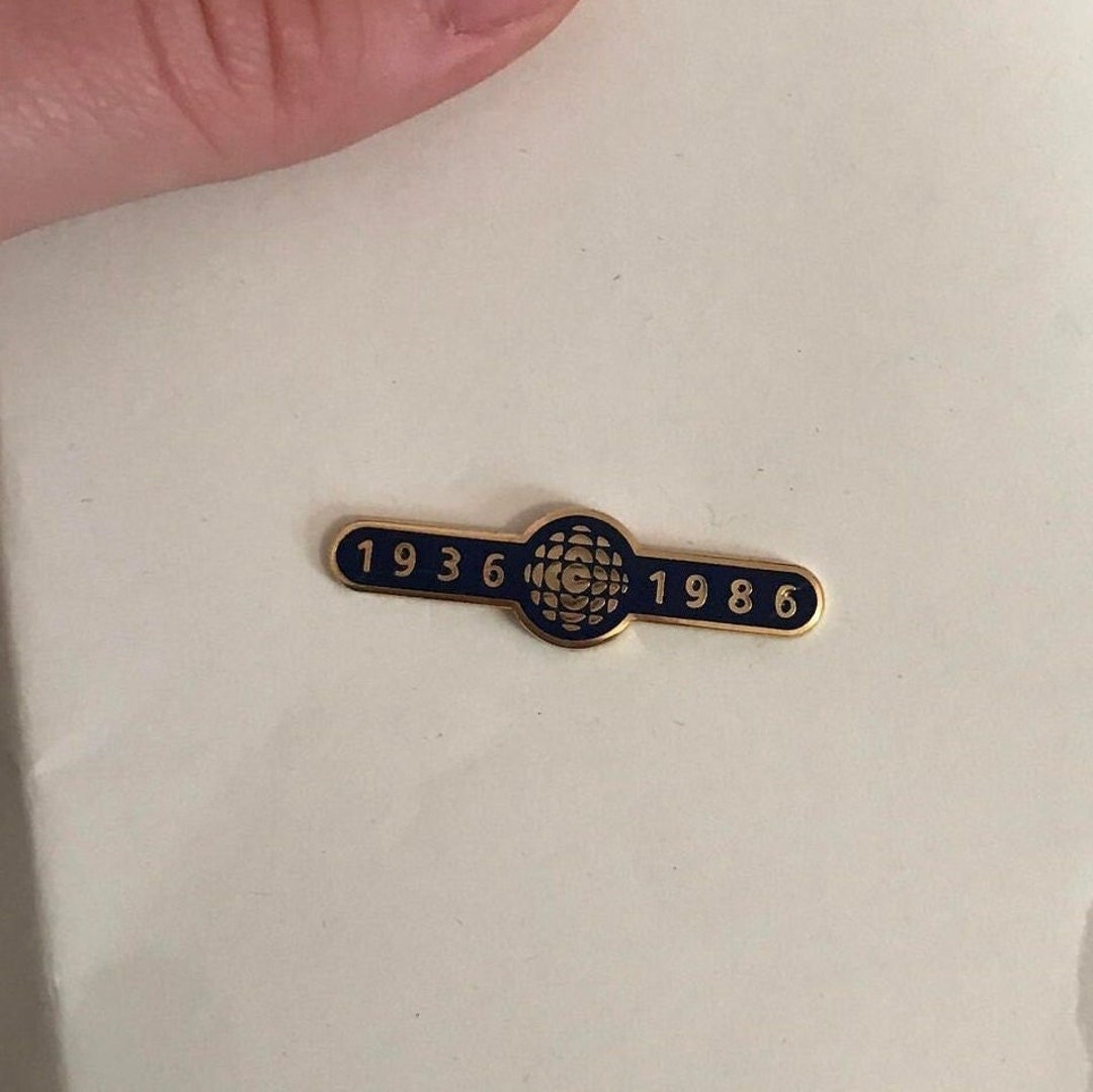 CBC 1936 - 1986 TV Radio 50th Anniversary - Vintage Lapel Collector Pin ...