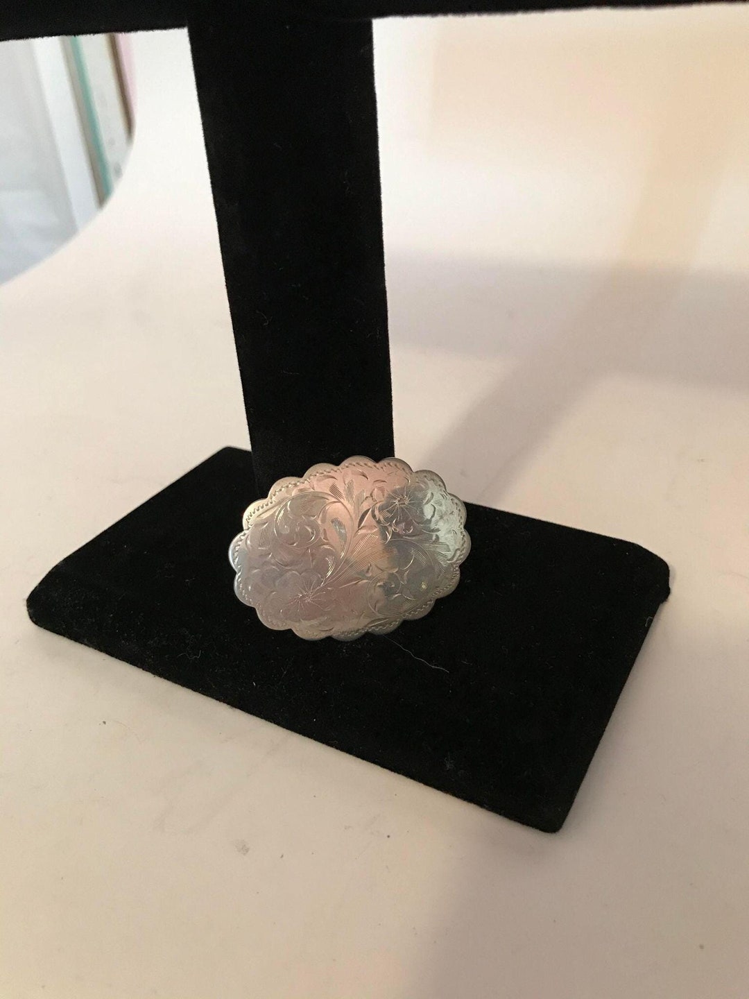 Antique Vintage Art Deco BIRKS Sterling Silver Chased Floral Scalloped ...