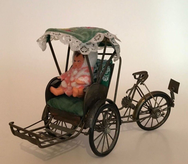 Vietnam Embroidered Metal Rickshaw Tuk Tuk Bicycle Toy Display - Etsy