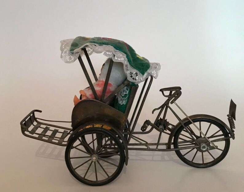 Vietnam Embroidered Metal Rickshaw Tuk Tuk Bicycle Toy Display - Etsy