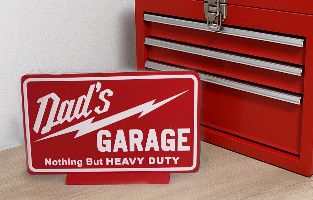 Milwaukee Style Dad's Garage Sign: Man Cave Decor, Workshop Wall Art ...