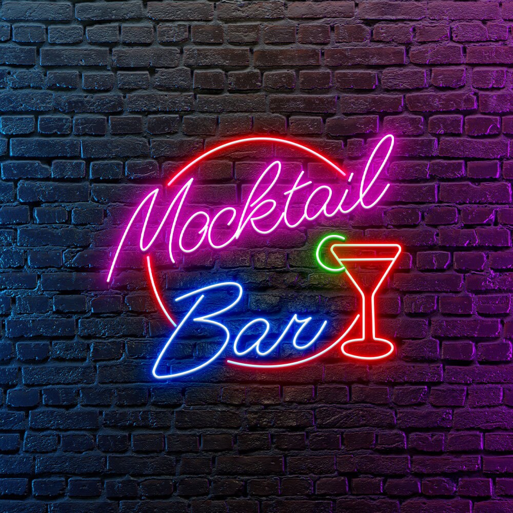 Mocktail Bar Neon Sign Mocktail LED Lights Bar Cocktail - Etsy