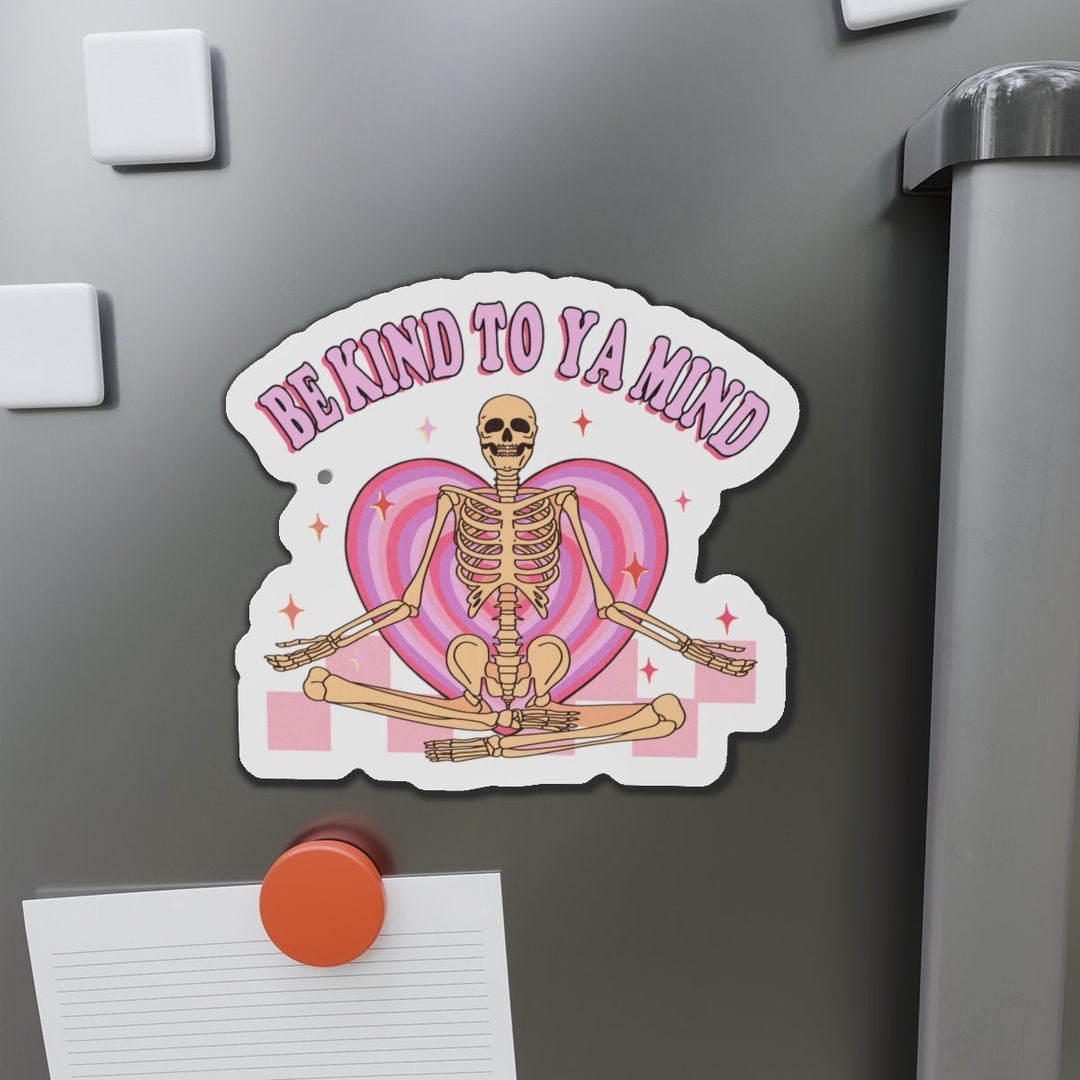 Be Kind Skeleton Magnet for Fridge Y2k Pink Halloween Home - Etsy