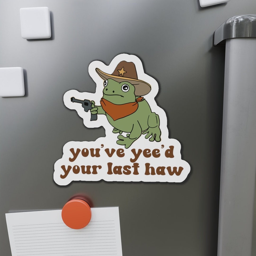Funny Cowboy Frog Magnet | Cottage Core Magnet | Tarot Card Magnet for ...