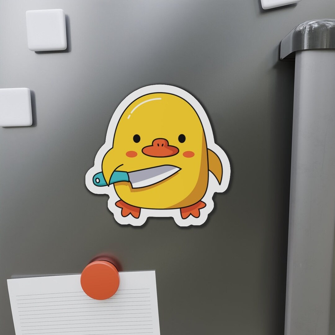 Violent Duck Magnet, Funny Angry Duck Magnet for Fridge, Duck Holding ...