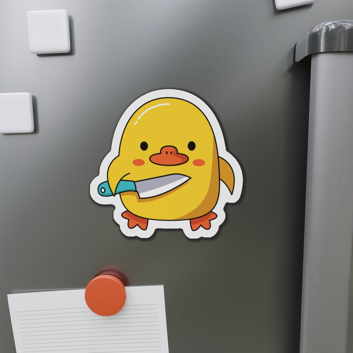 Violent Duck Magnet, Funny Angry Duck Magnet for Fridge, Duck Holding ...