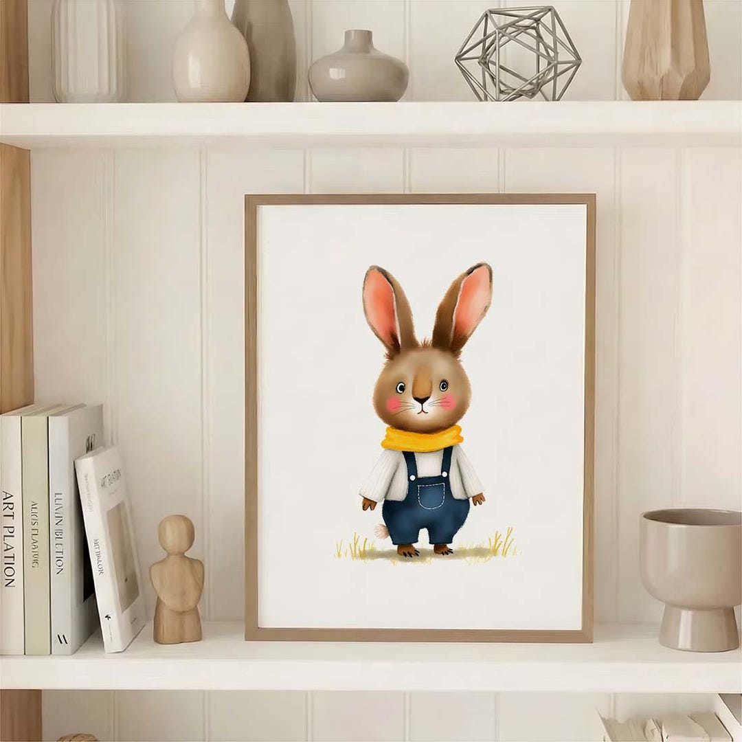 Whimsical Woodland Nursery Wall Art – Little Lost Bunny Storybook ...