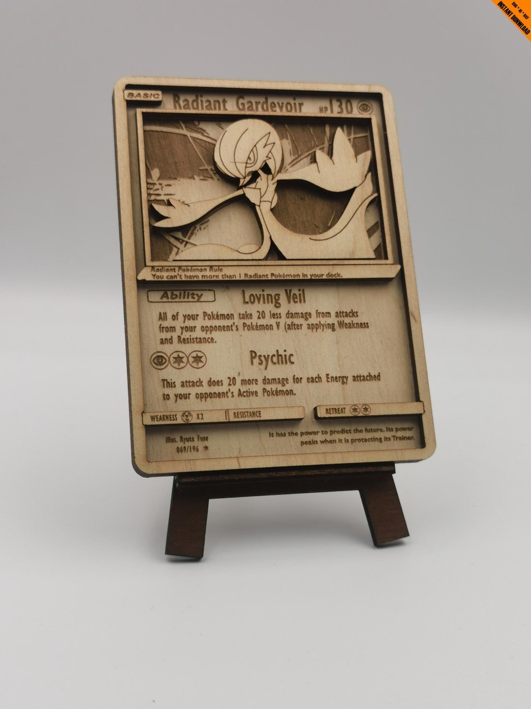 Radiant Gardevoir #282 Pokemon TCG Card Svg/ai/dxf | Fan-made Wooden ...