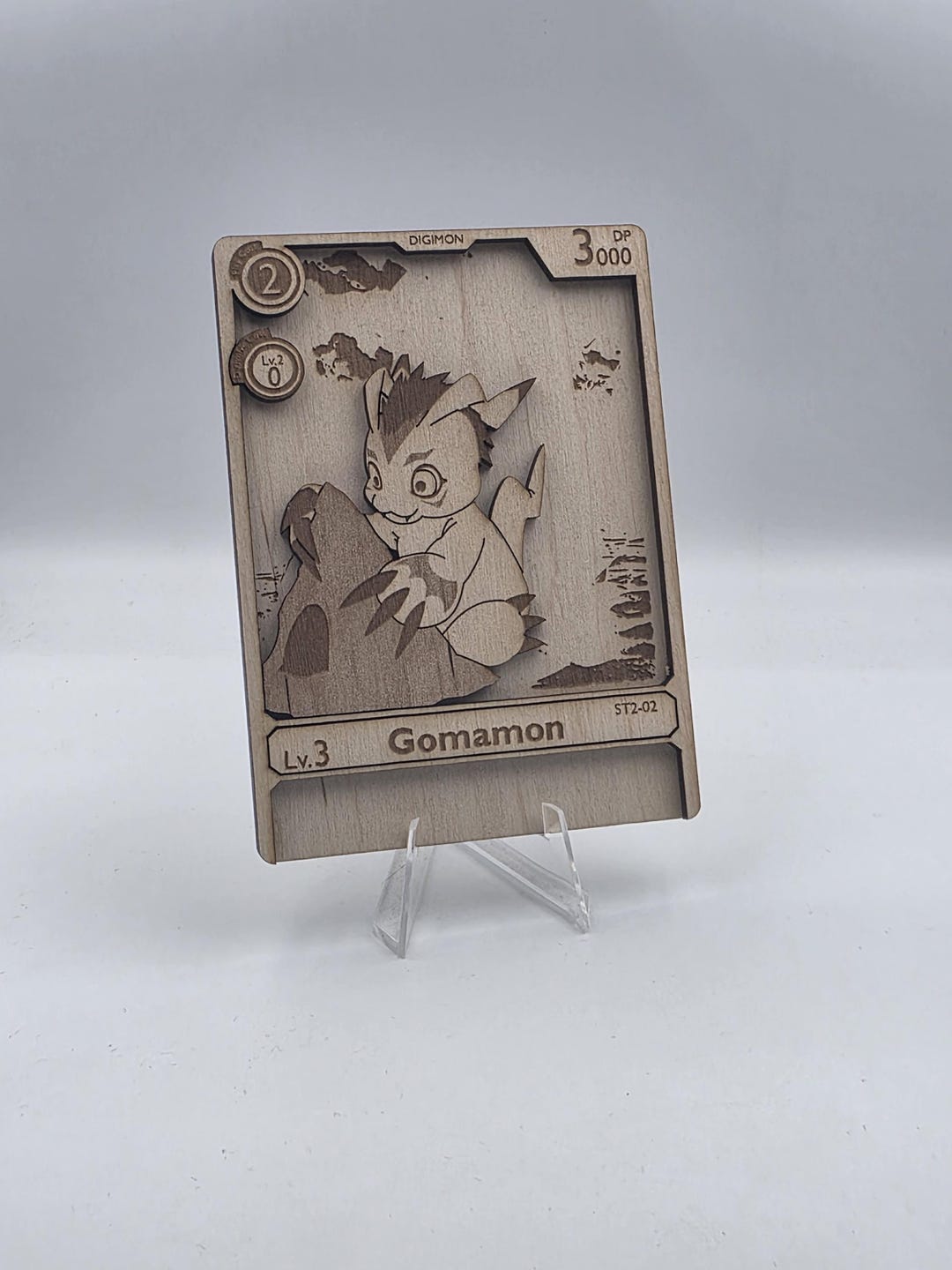 Gomamon Digimon TCG Card Svg/ai/dxf | Fan-made Wooden Trading Card ...