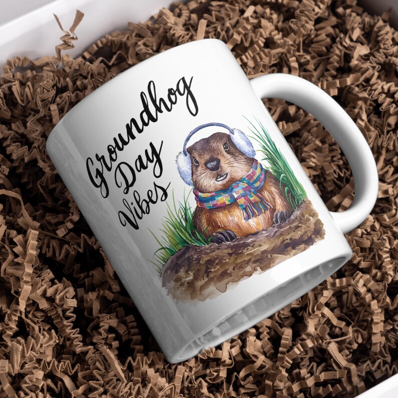 Watercolor Groundhog Day Clipart Bundle: Punxsutawney Phil PNG ...