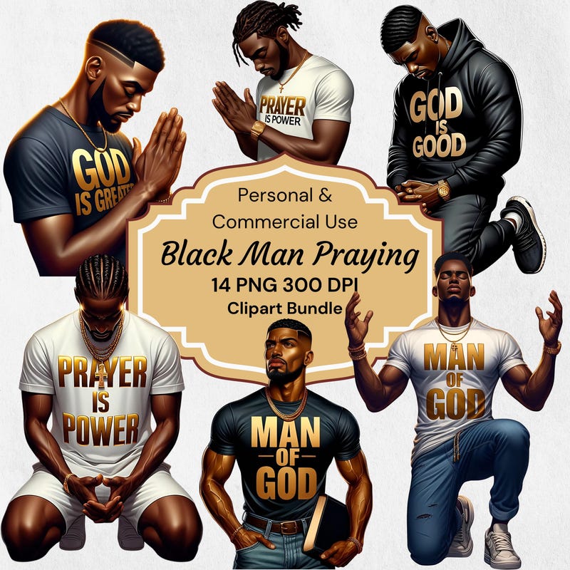 Black Men in Church Clipart - Etsy